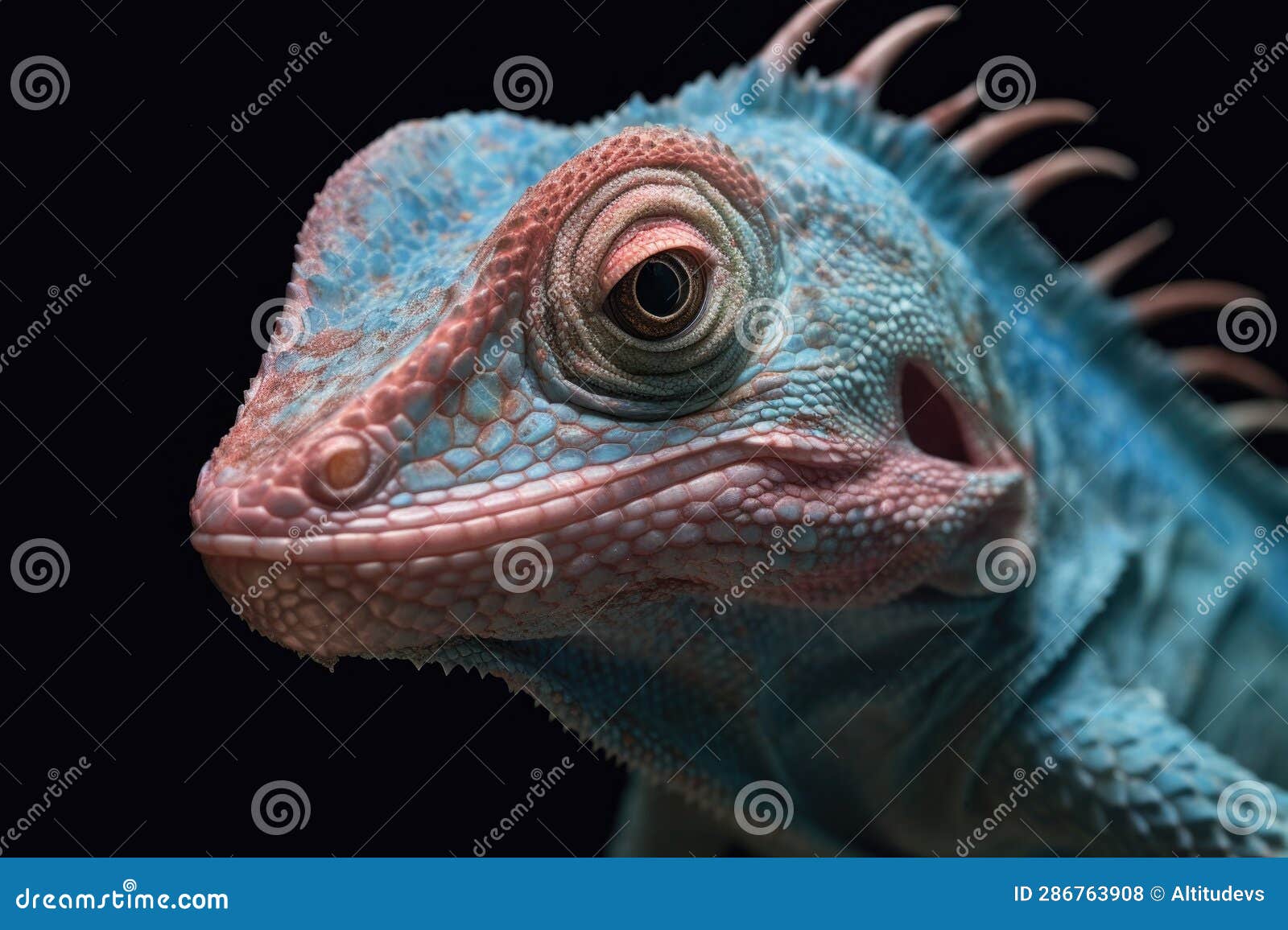Close-up of a Lizard Halfway through Shedding Process Stock Photo ...