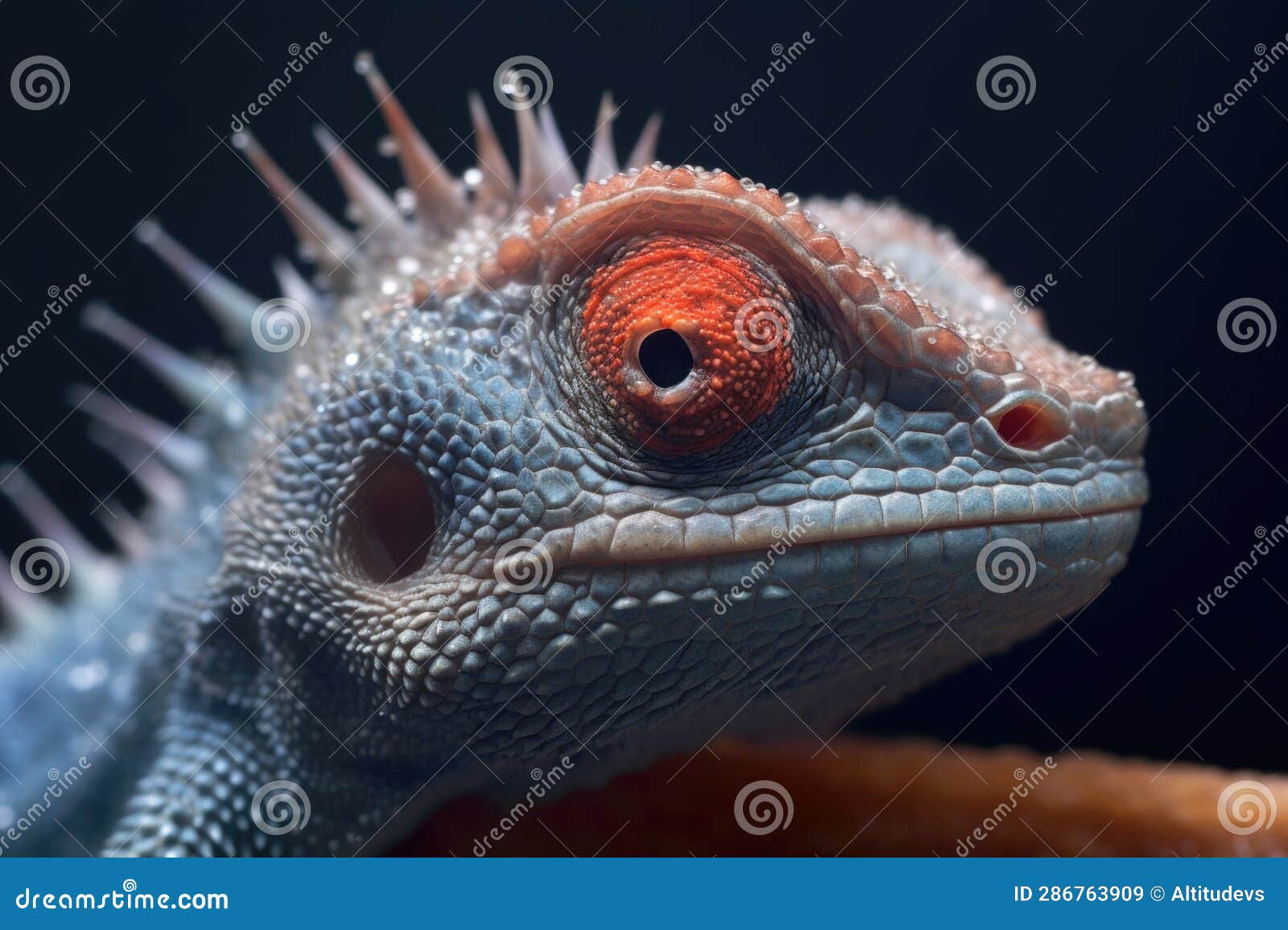 Close-up of a Lizard Halfway through Shedding Process Stock ...