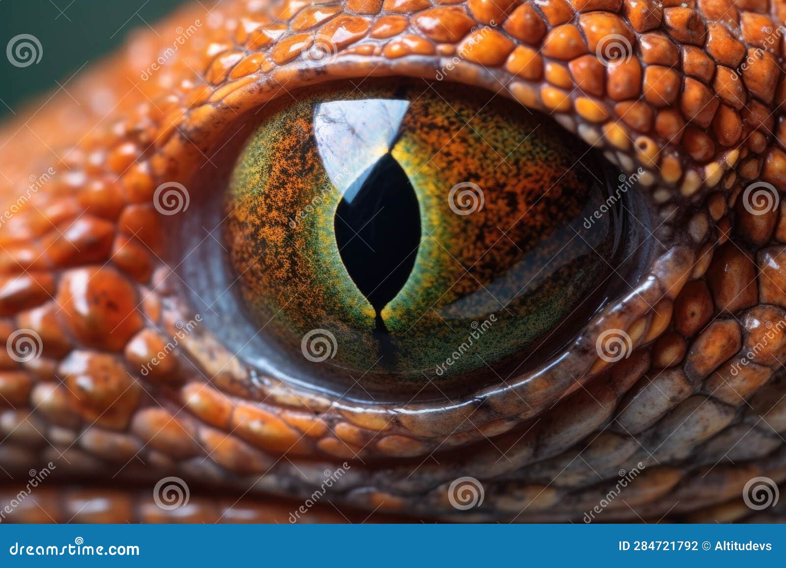 Close-up of a Lizards Eye during Shedding Process Stock Illustration ...