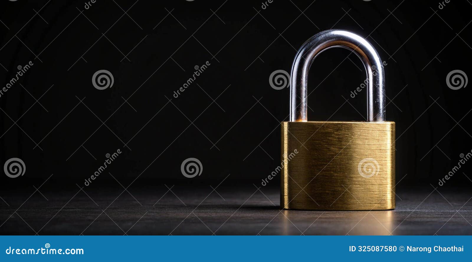 Close Up of a Lock on a Black Background Creative AI Stock Illustration ...