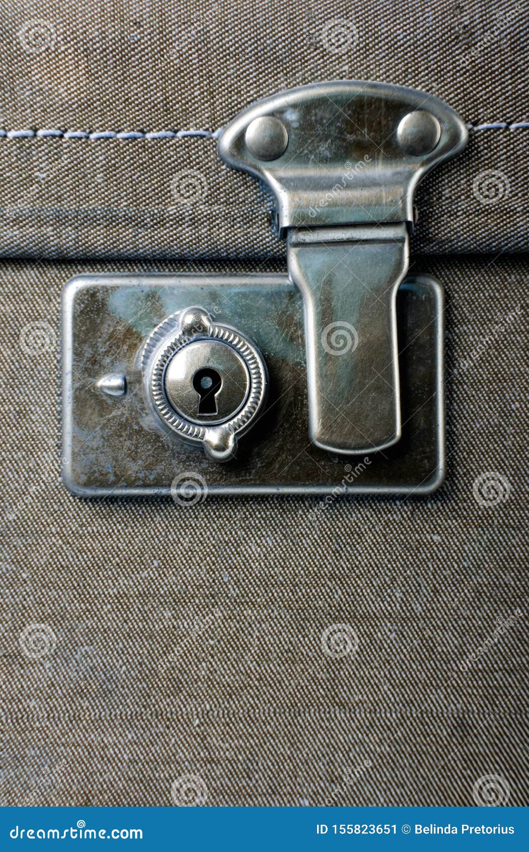 Close Up of Lock of a Old Suitcase Stock Image - Image of luggage ...