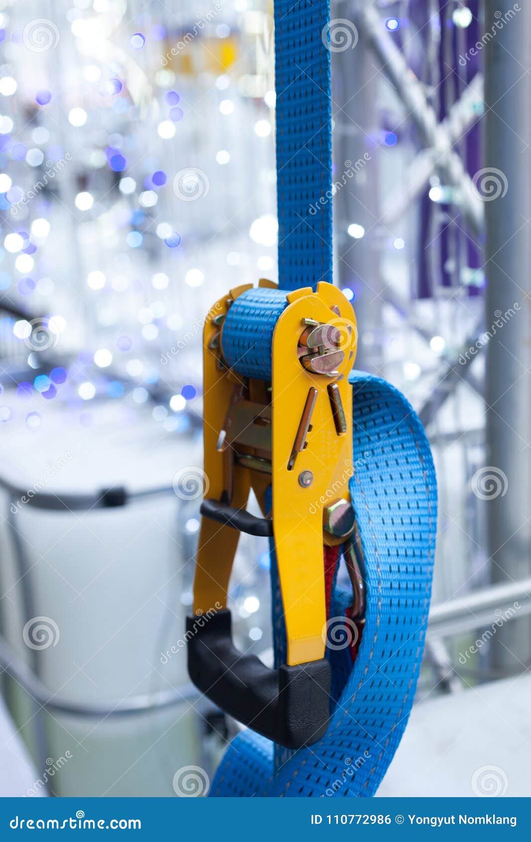 Ratchet-lock Spring Clamp Hold Two Wooden Bars Stock Photography ...