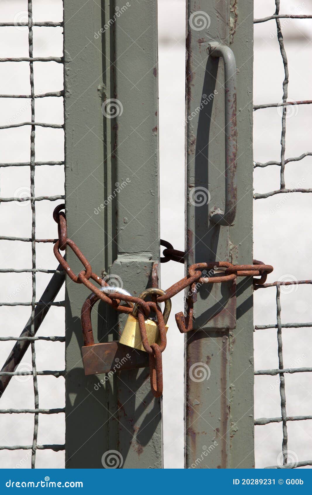 Close up on a locked gate stock image. Image of safety - 20289231