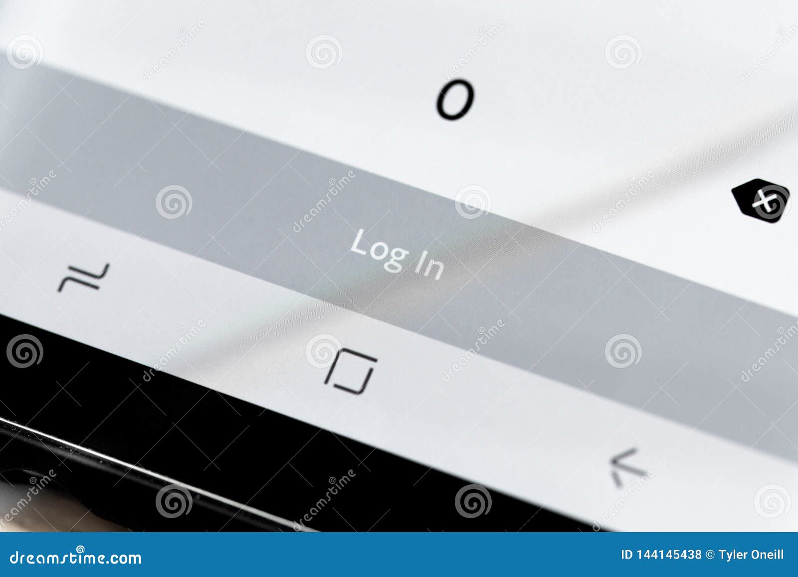 Log in Message on a Smart Phone Screen Stock Photo - Image of phone ...