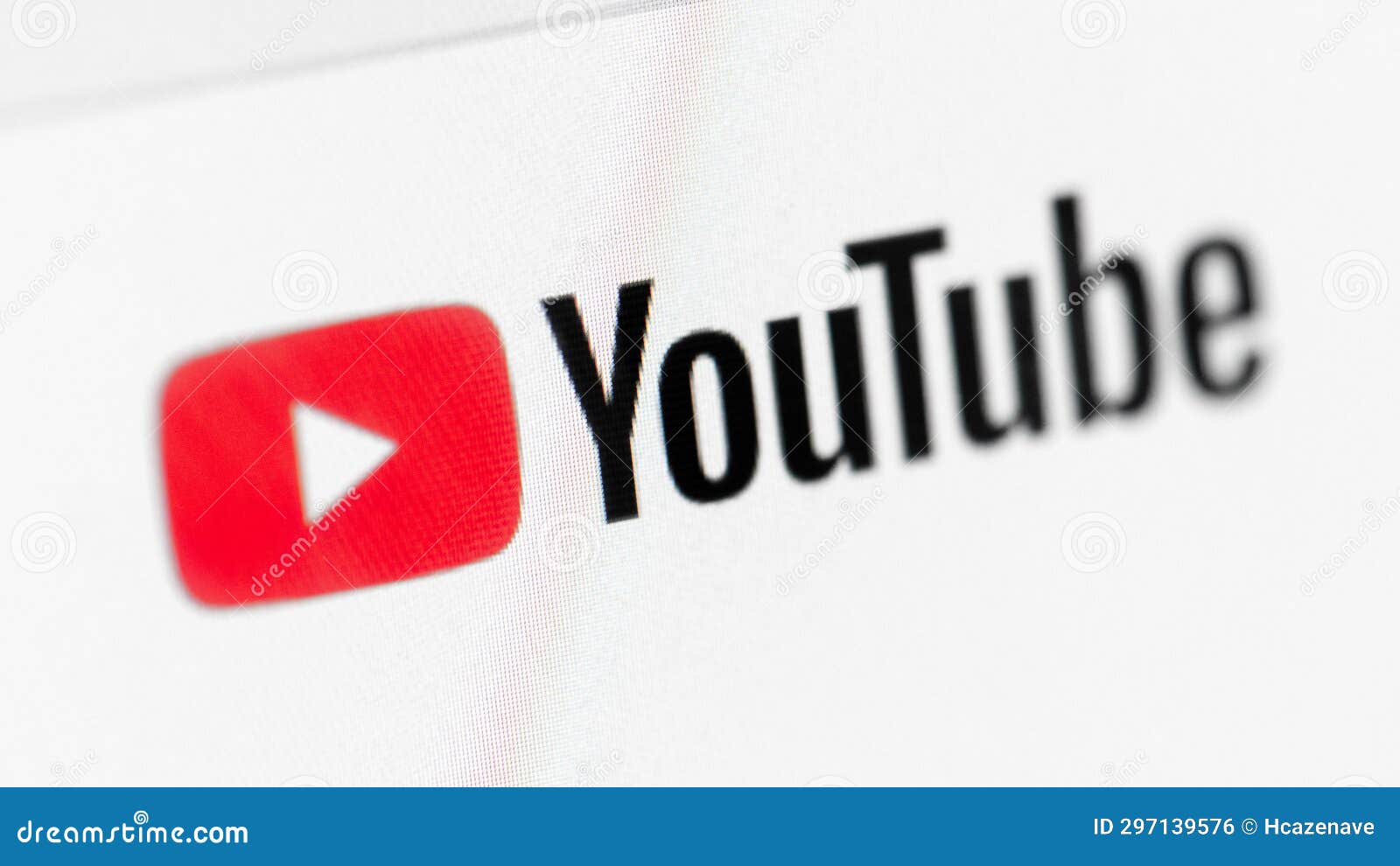 Close-up of the Logo on the Header of a YouTube Web Page Editorial ...