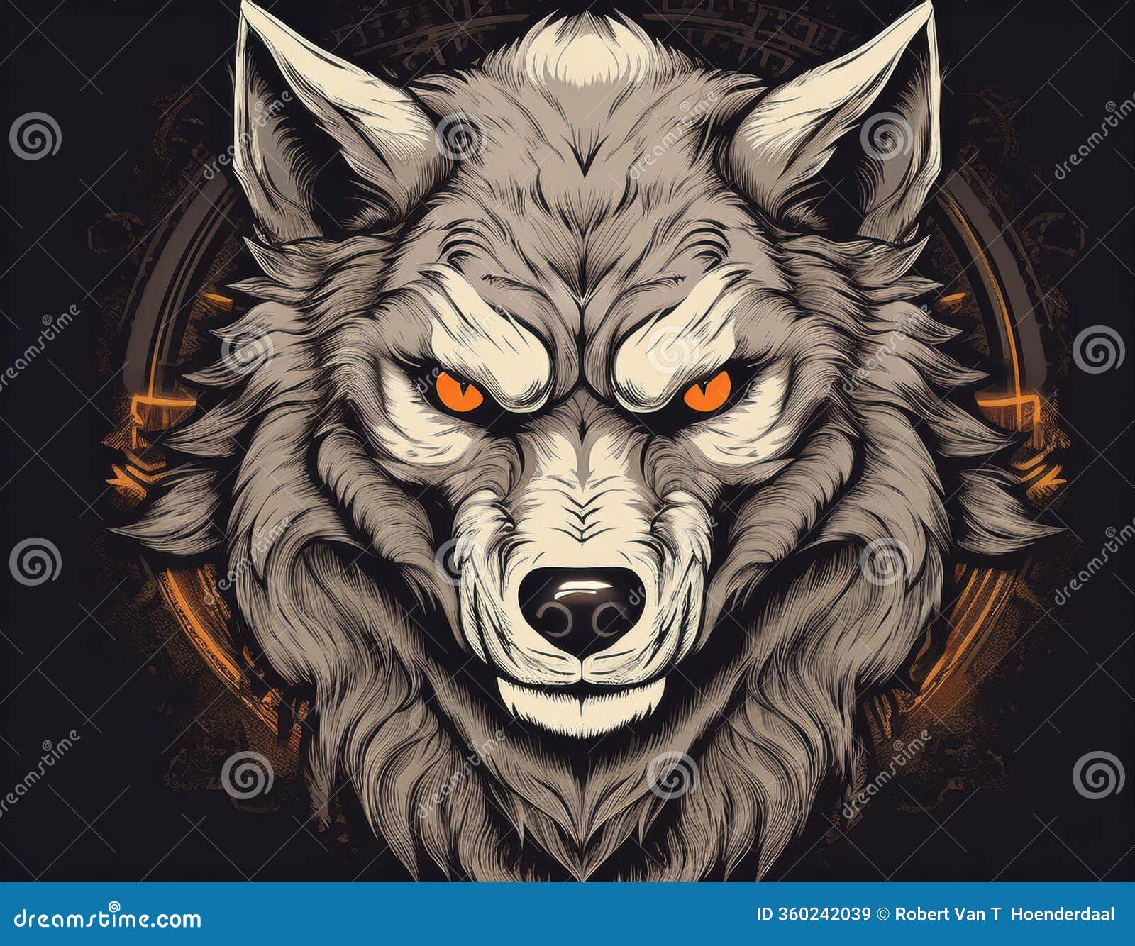 Close Up Logo of a Woolf stock illustration. Illustration of wolf ...