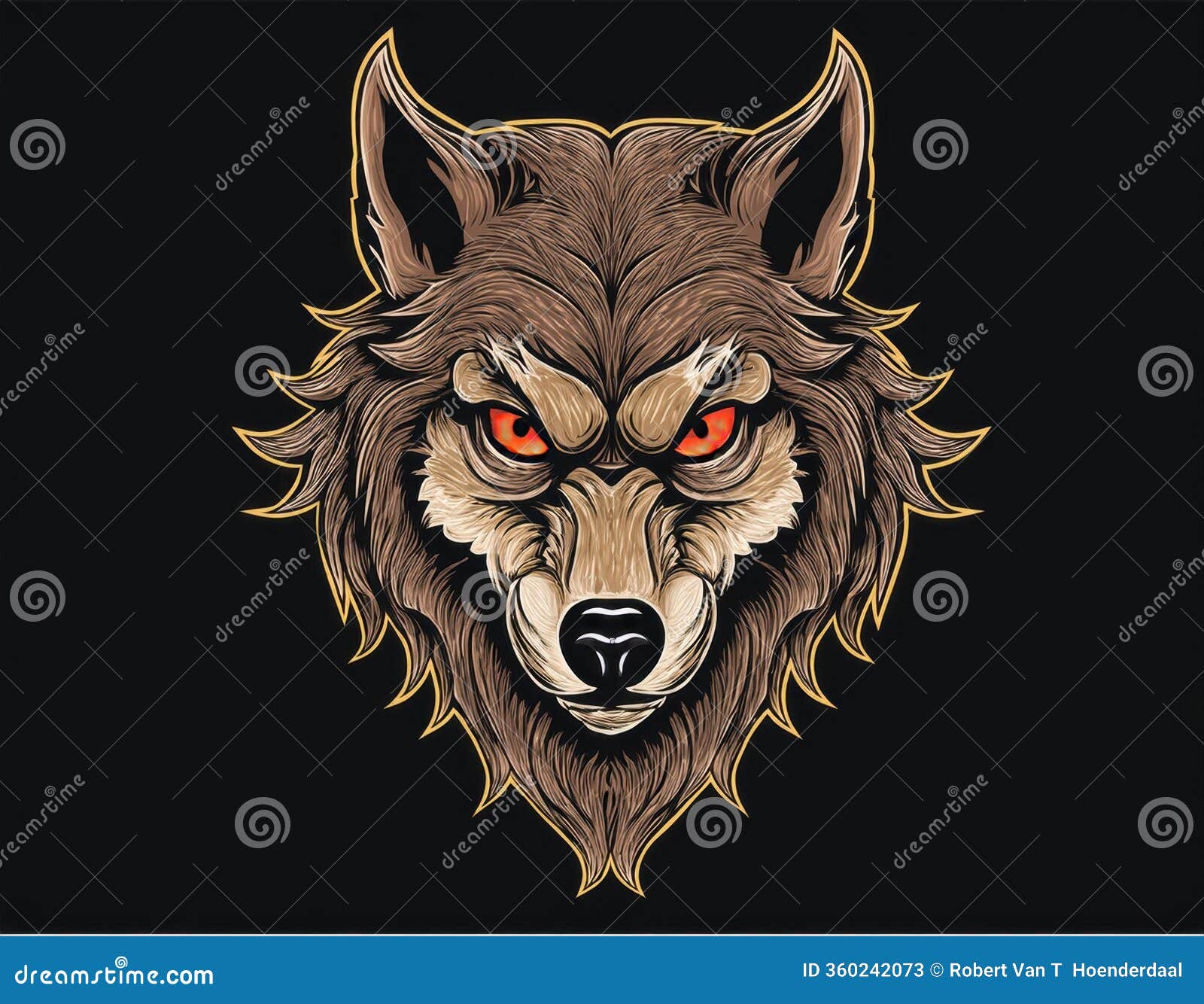 Close Up Logo of a Woolf stock illustration. Illustration of wilderness ...