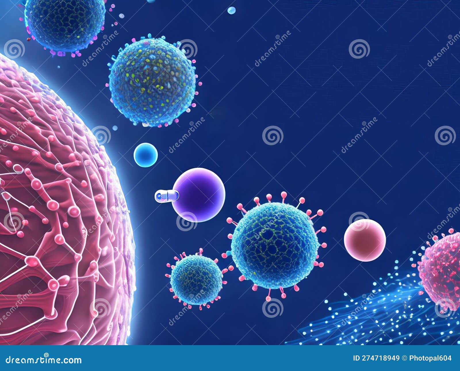 A Close-up Look at Abnormal Cell Growth. Stock Illustration ...