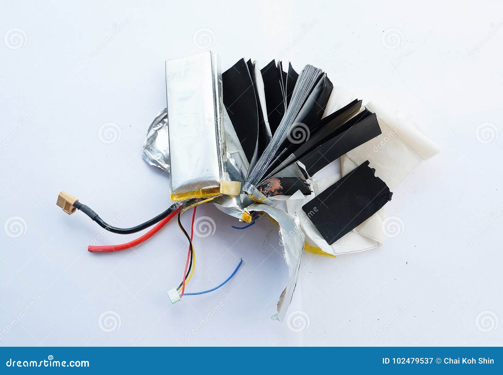 Lithium Polymer Lipo Battery After Explosion & Fire On Flying Field ...