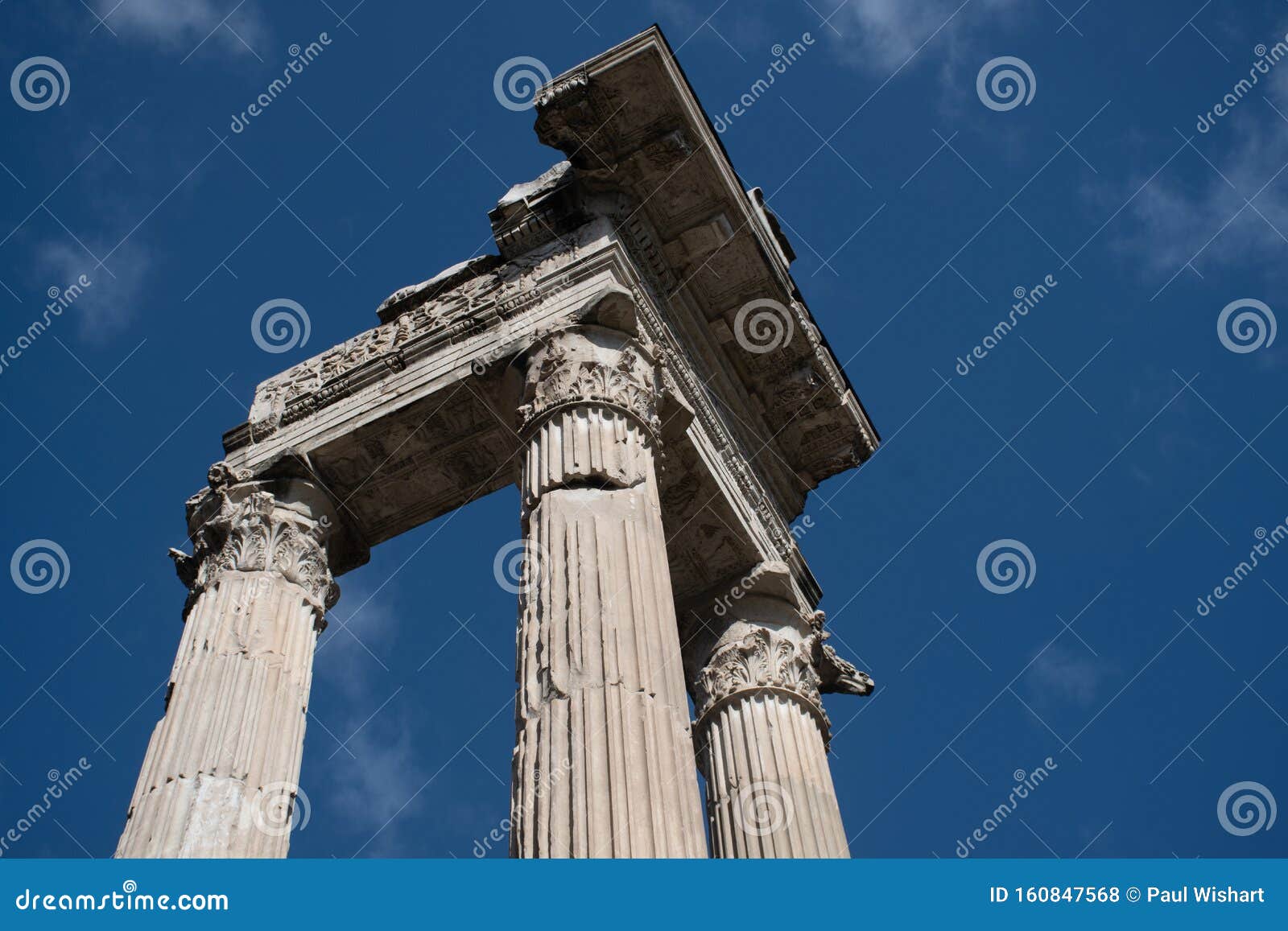 Close Up Looking Up at Top of Roman Pillars Stock Photo - Image of ...