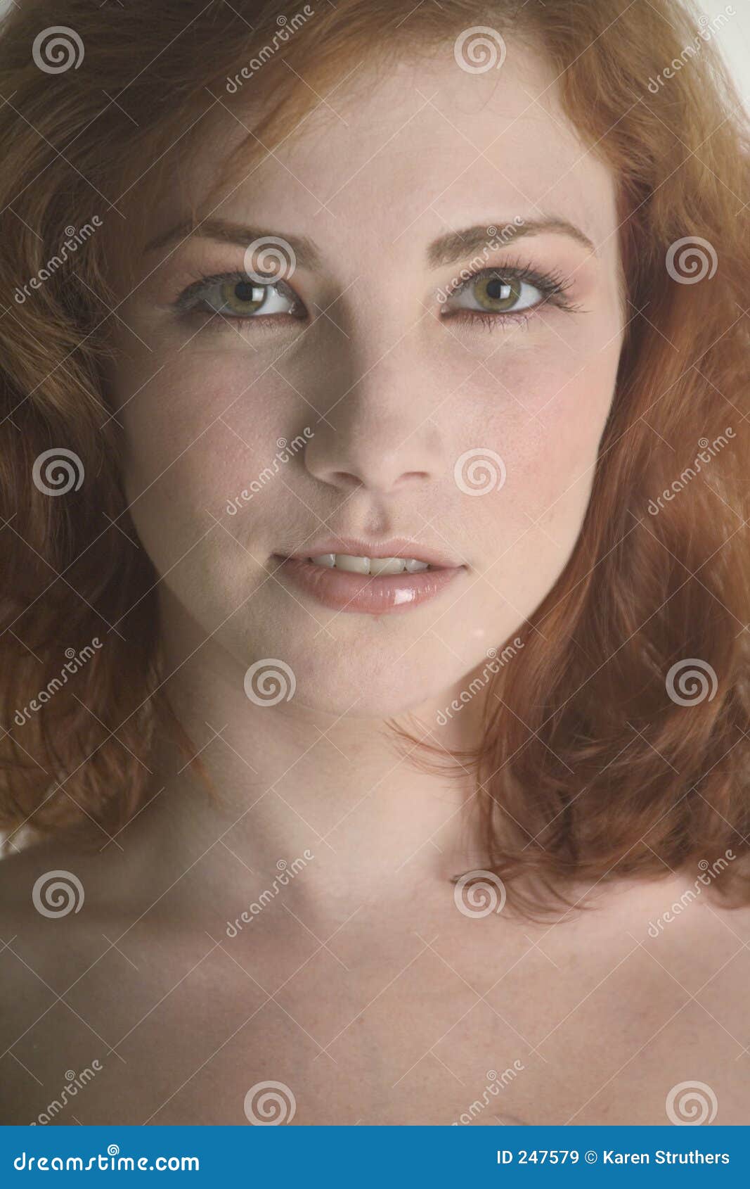 Close Up of a Lovely Redhead Stock Image - Image of girl, skin: 247579
