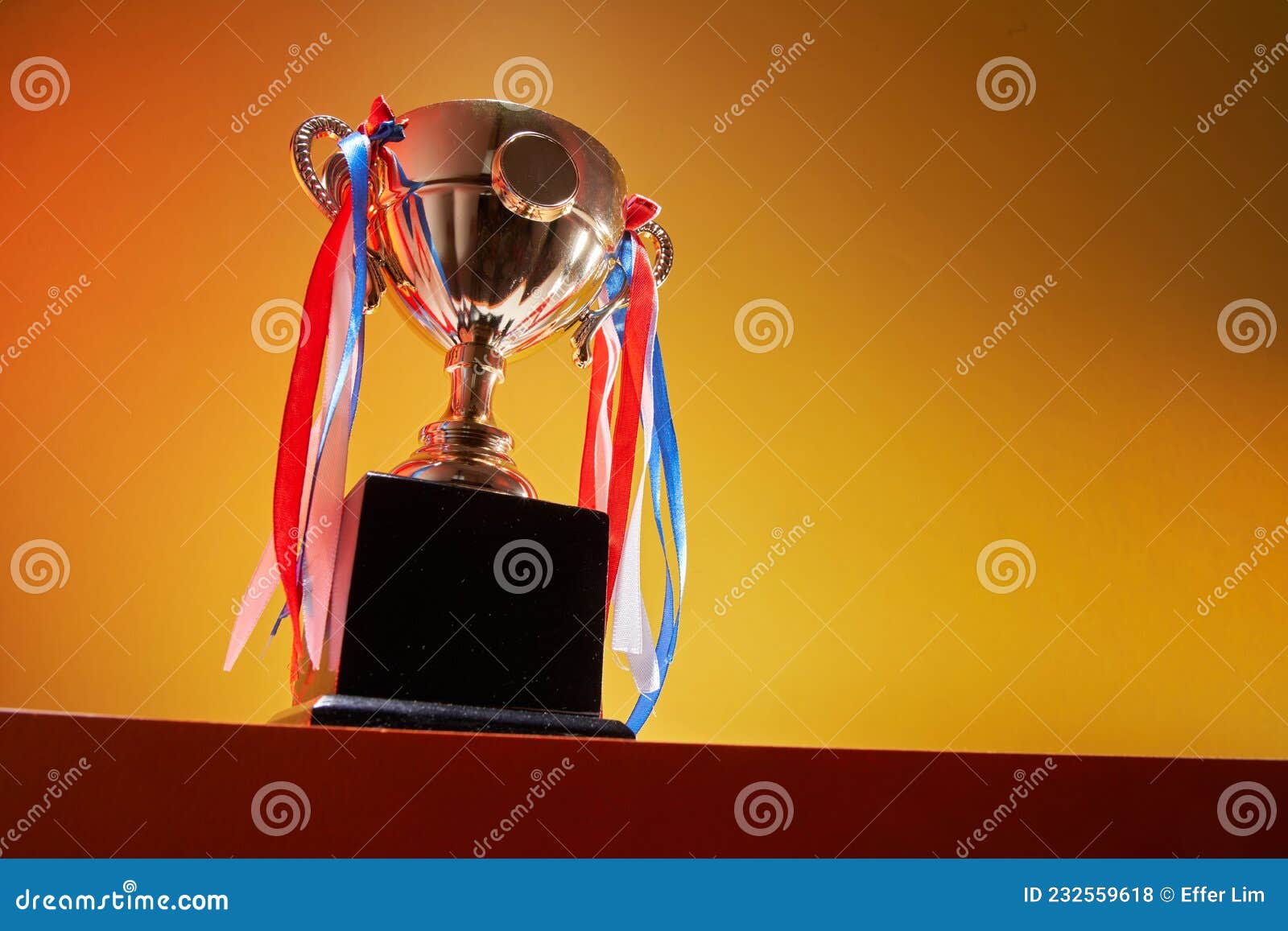 Close up gold color trophy stock photo. Image of shiny - 232559618