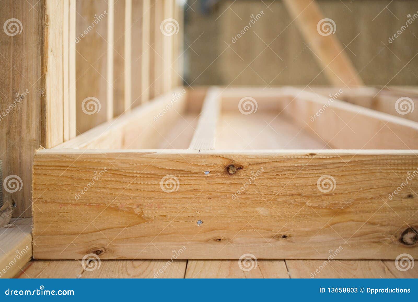 Close-up of Lumber Framing at a Construction Site Stock Image - Image ...