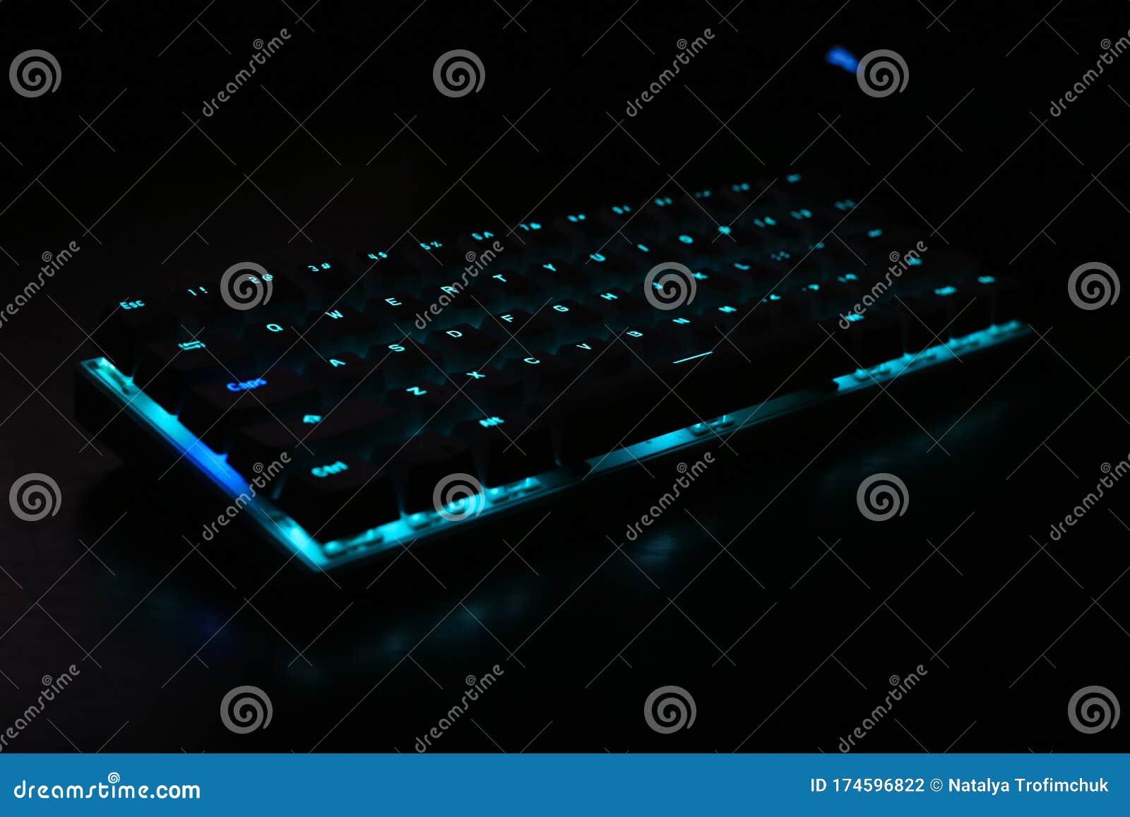 Close Up of Luminous Keyboard. Gaming Stock Photo - Image of ...