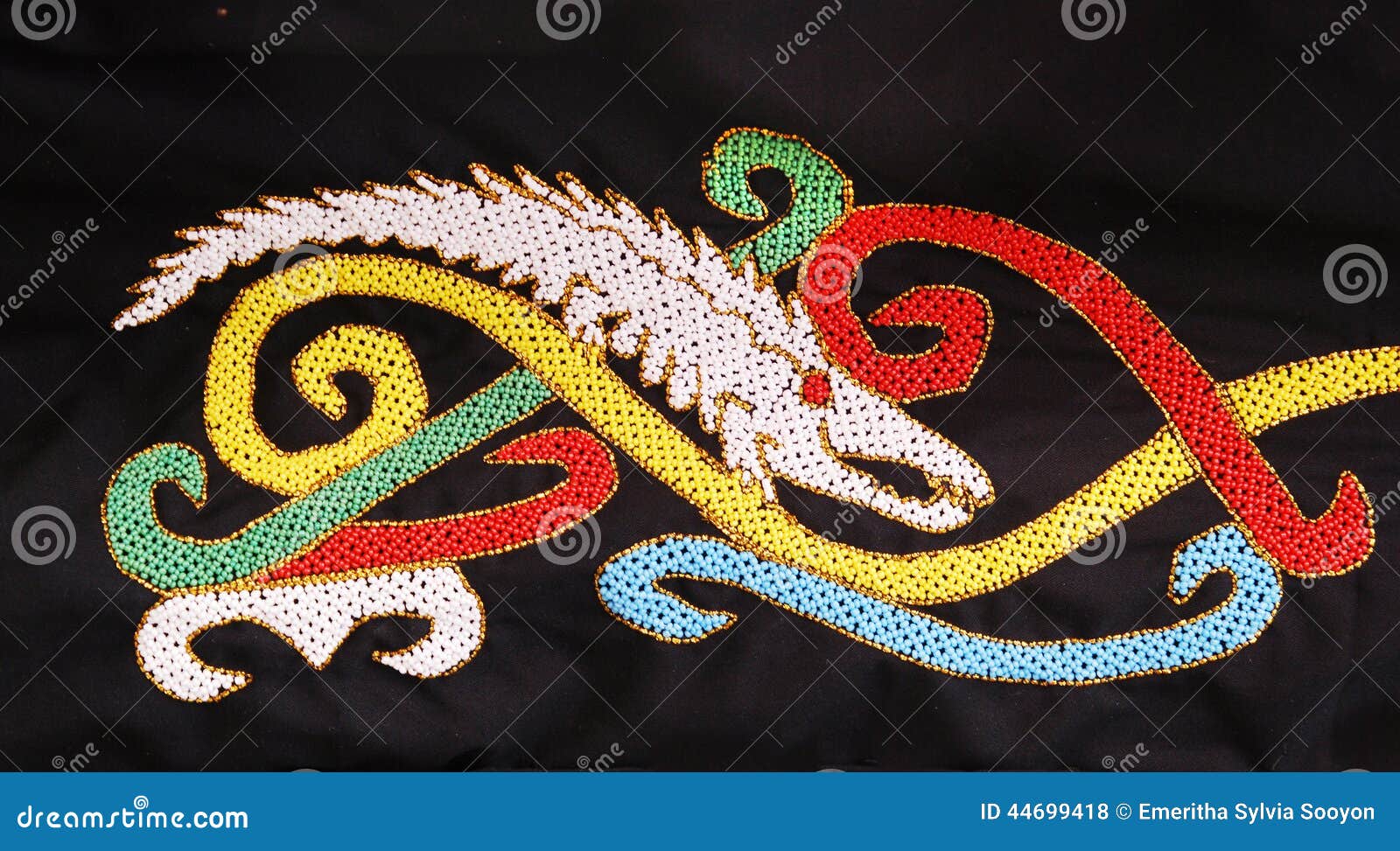 Close Up on Lundayeh Beading Pattern. Stock Photo - Image of legacy ...