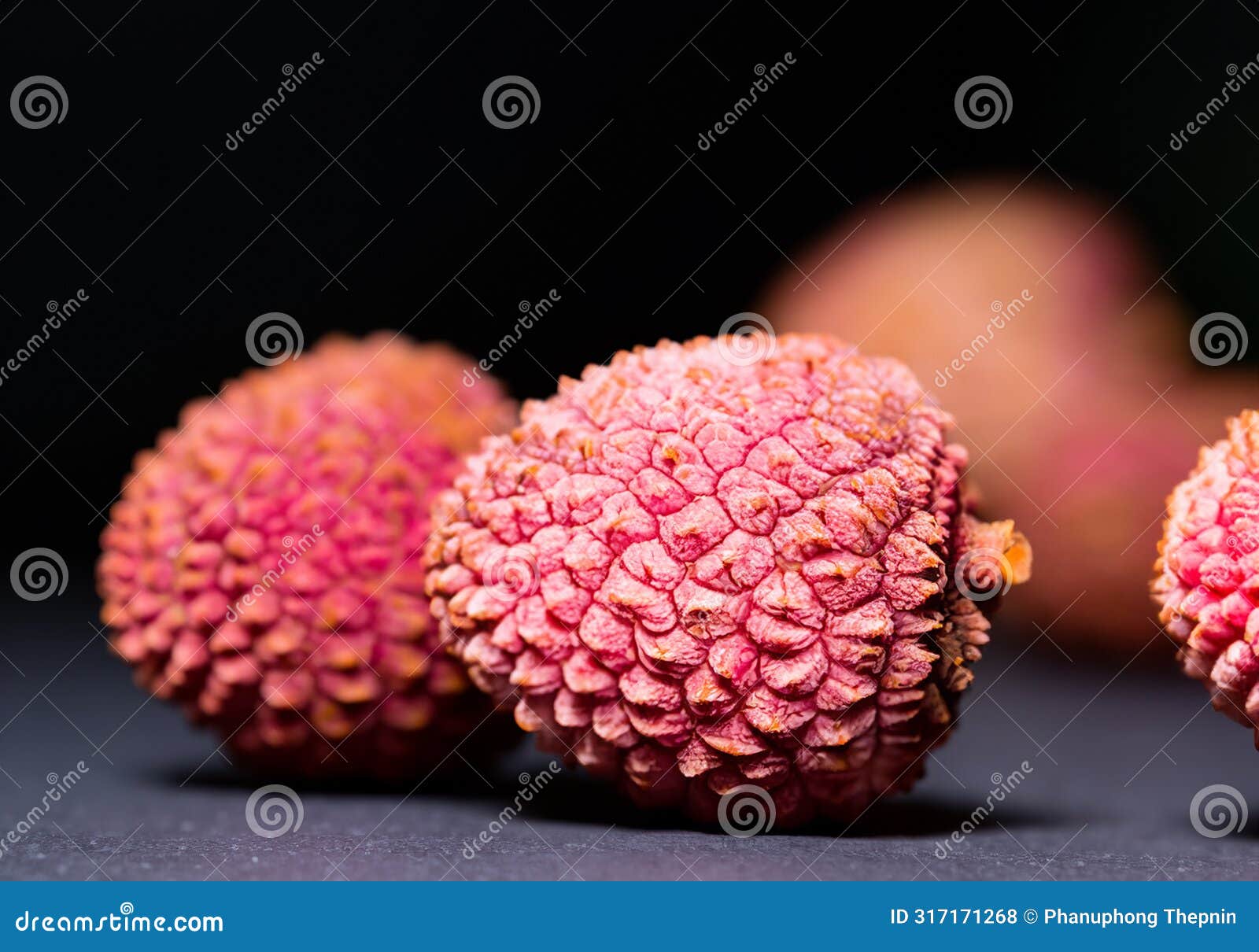 Close up of lychee fruits stock illustration. Illustration of ...
