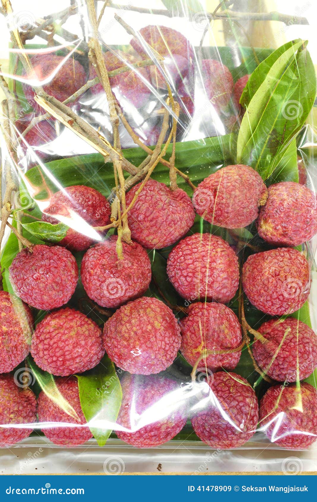 Close Up Lychee in Plastic Bag Stock Image - Image of healthy, litchi ...