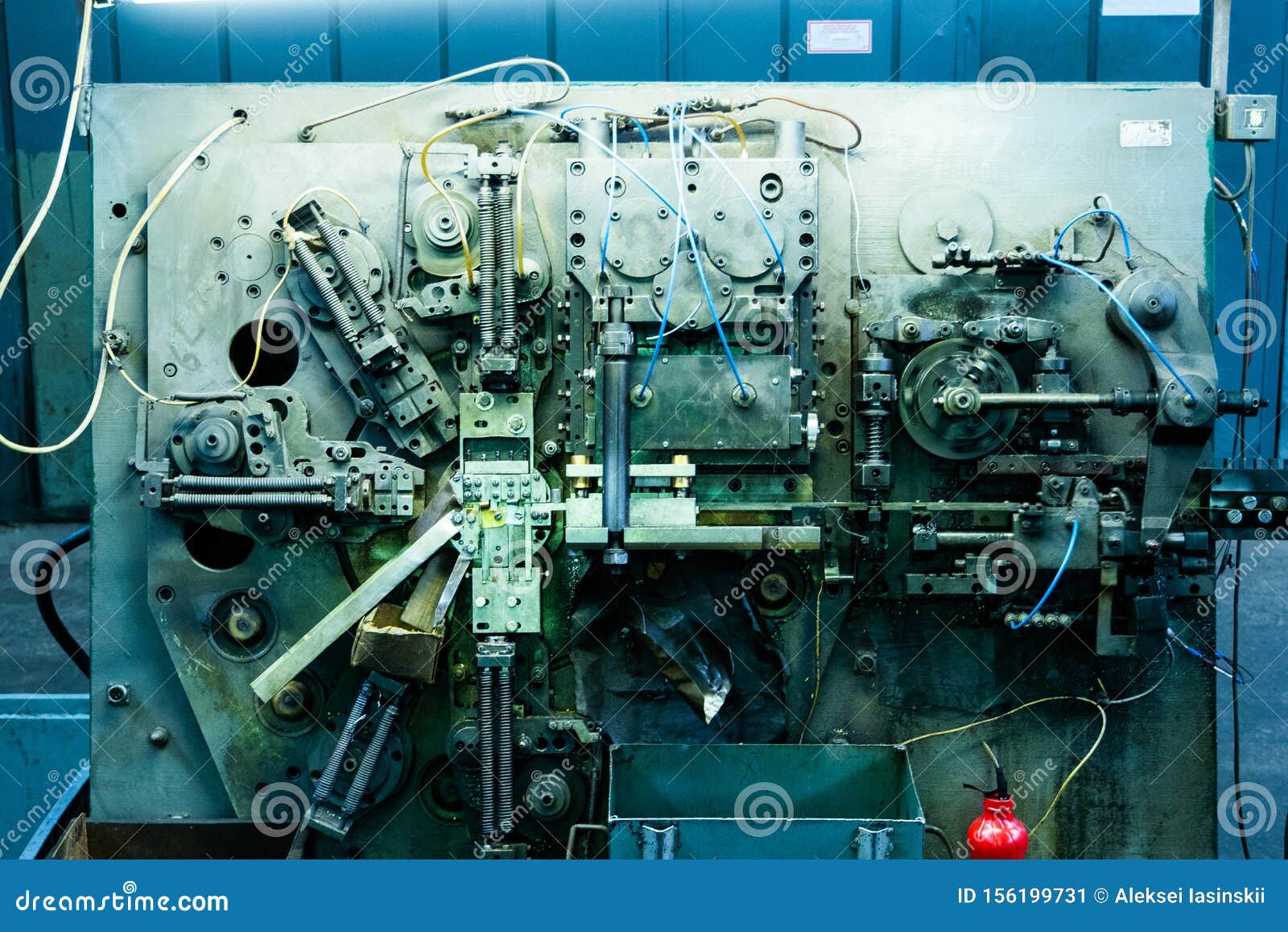 Close-up of Machine for Assembling the Cable with Terminal Connector ...