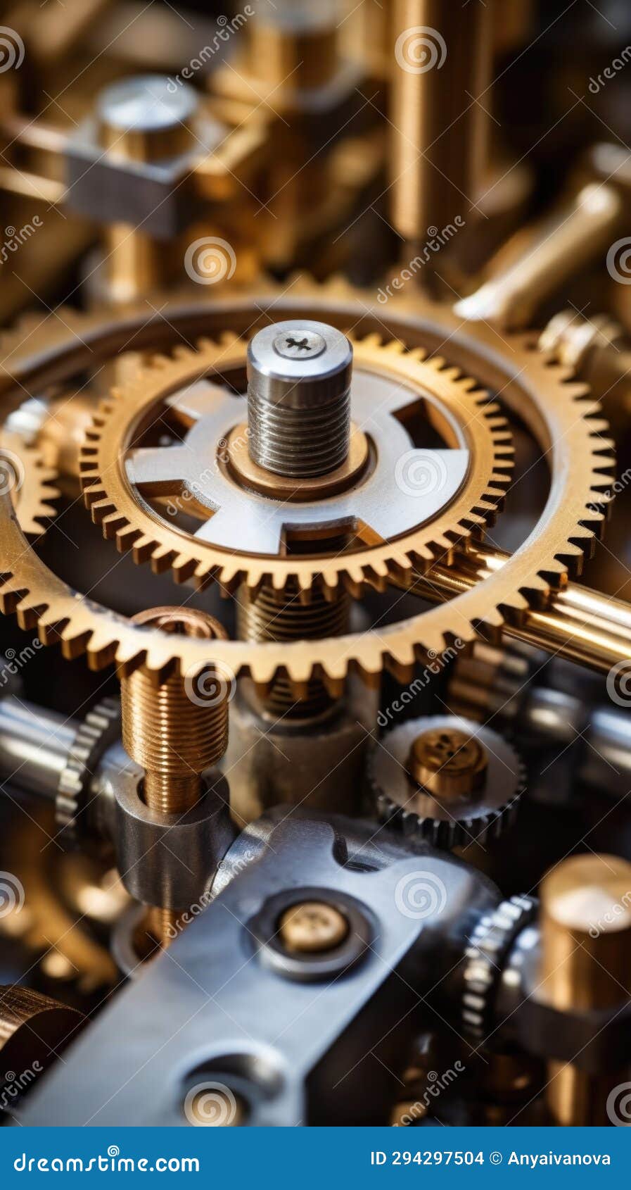 A Close Up of a Machine with Gears on it Stock Photo - Image of ...