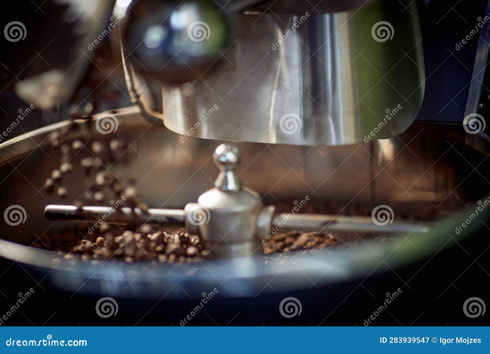 Close Up of a Machine for Mixing Coffee Grains Stock Image - Image of ...