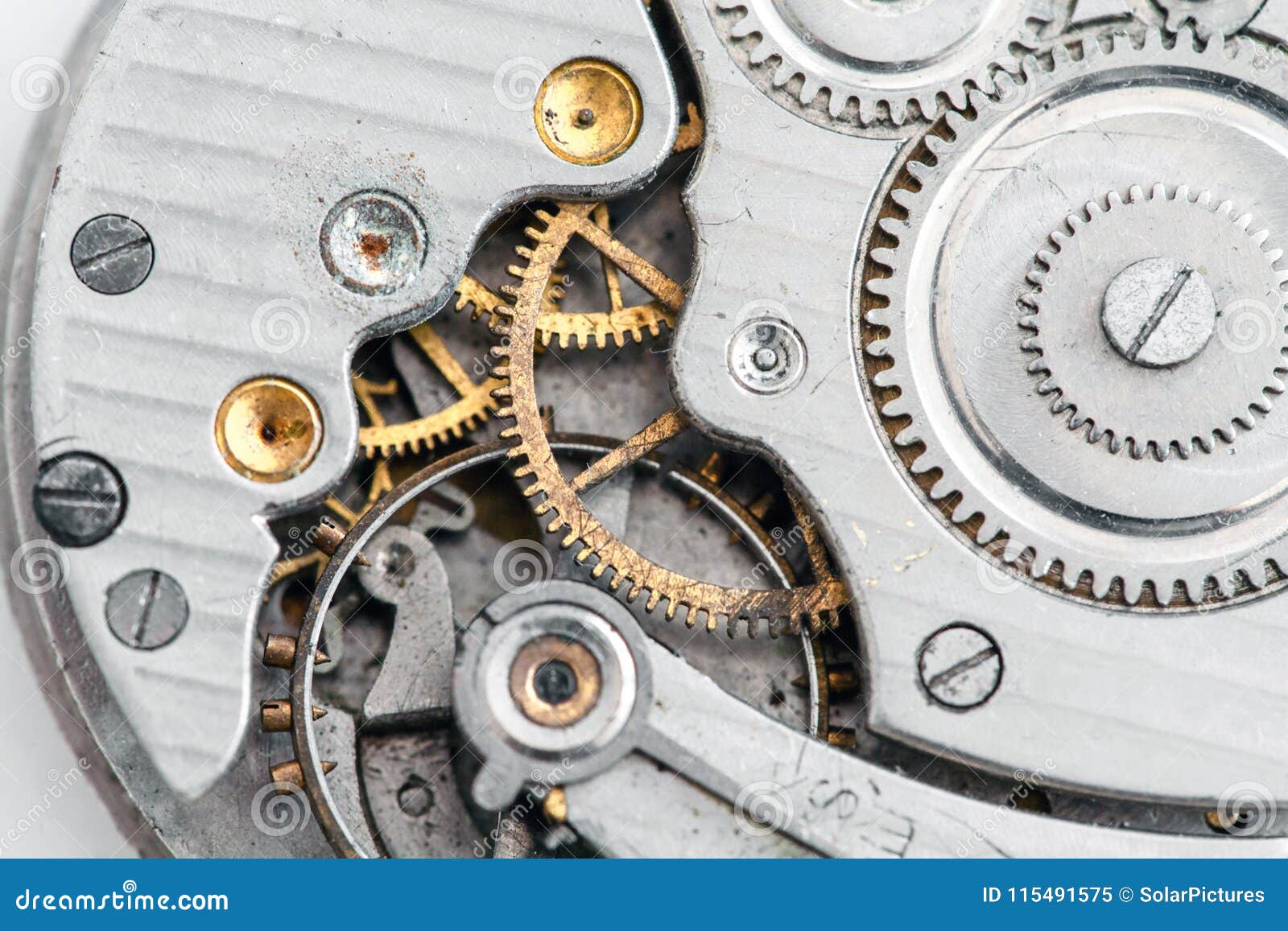 Clock / Clockwork - Pocket Watch - Macro Detail Stock Image - Image of ...