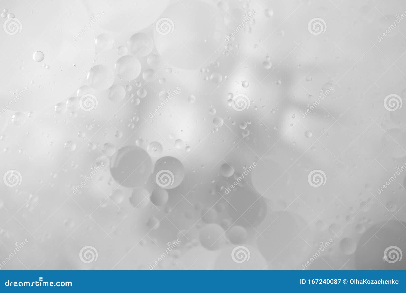 Close-up Macro Gel Texture Bubbles. White Abstract Scientific Defocused ...