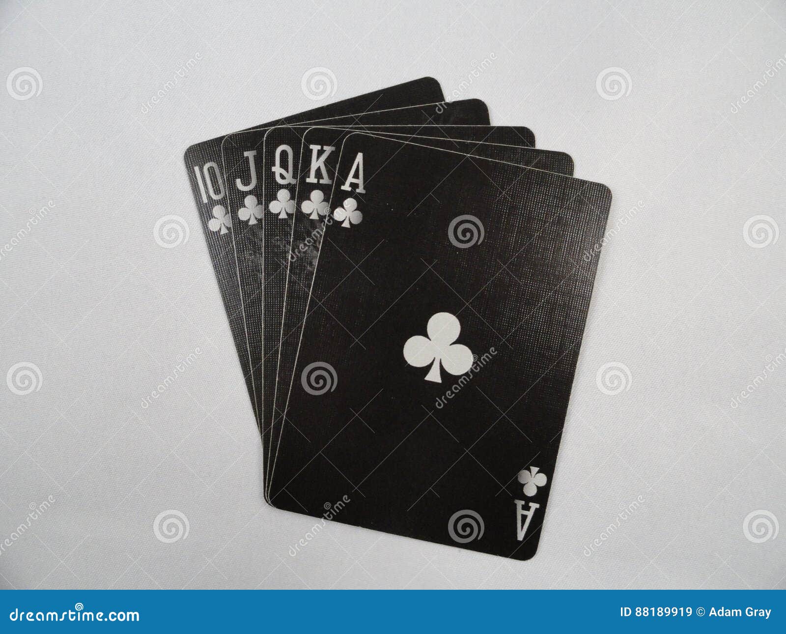 Close Up / Macro - Hand of Black Playing Cards Stock Image - Image of ...