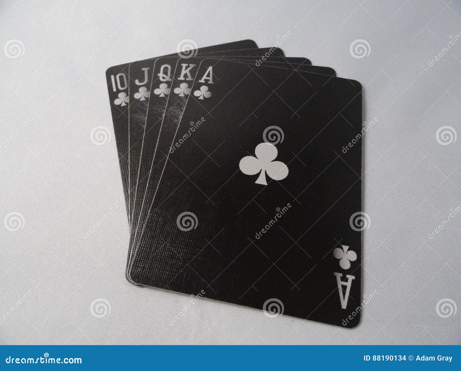 Close Up / Macro - Hand of Black Playing Cards Stock Photo - Image of ...