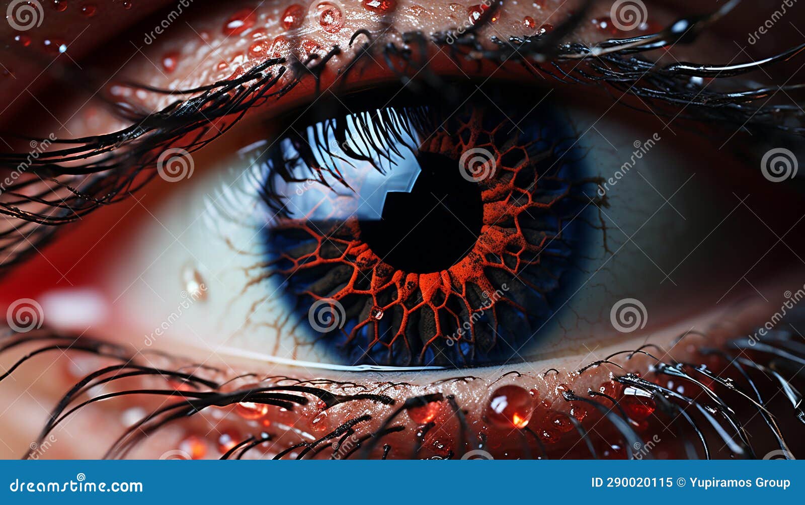 Close Up of a Macro Human Eye Looking at Camera, Reflecting Beauty ...