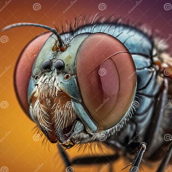 Close-up Macro Image about Compound Eye of Insect Stock Illustration ...