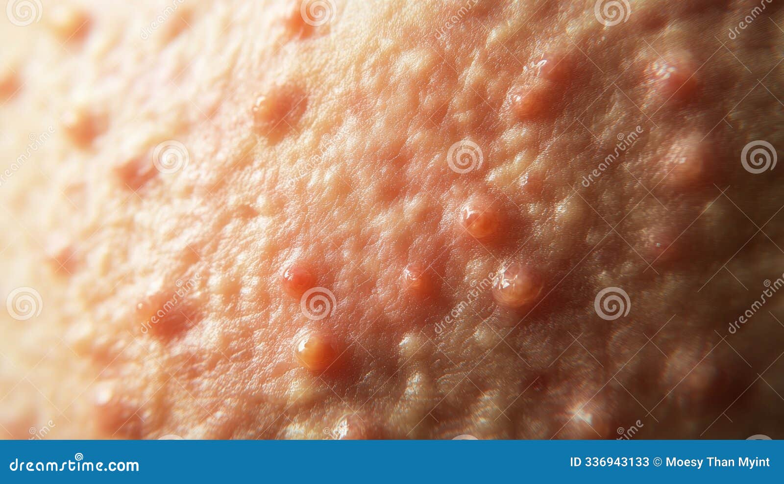 Macro Image of Dermatitis with Rashes, Redness, and Texture Changes ...