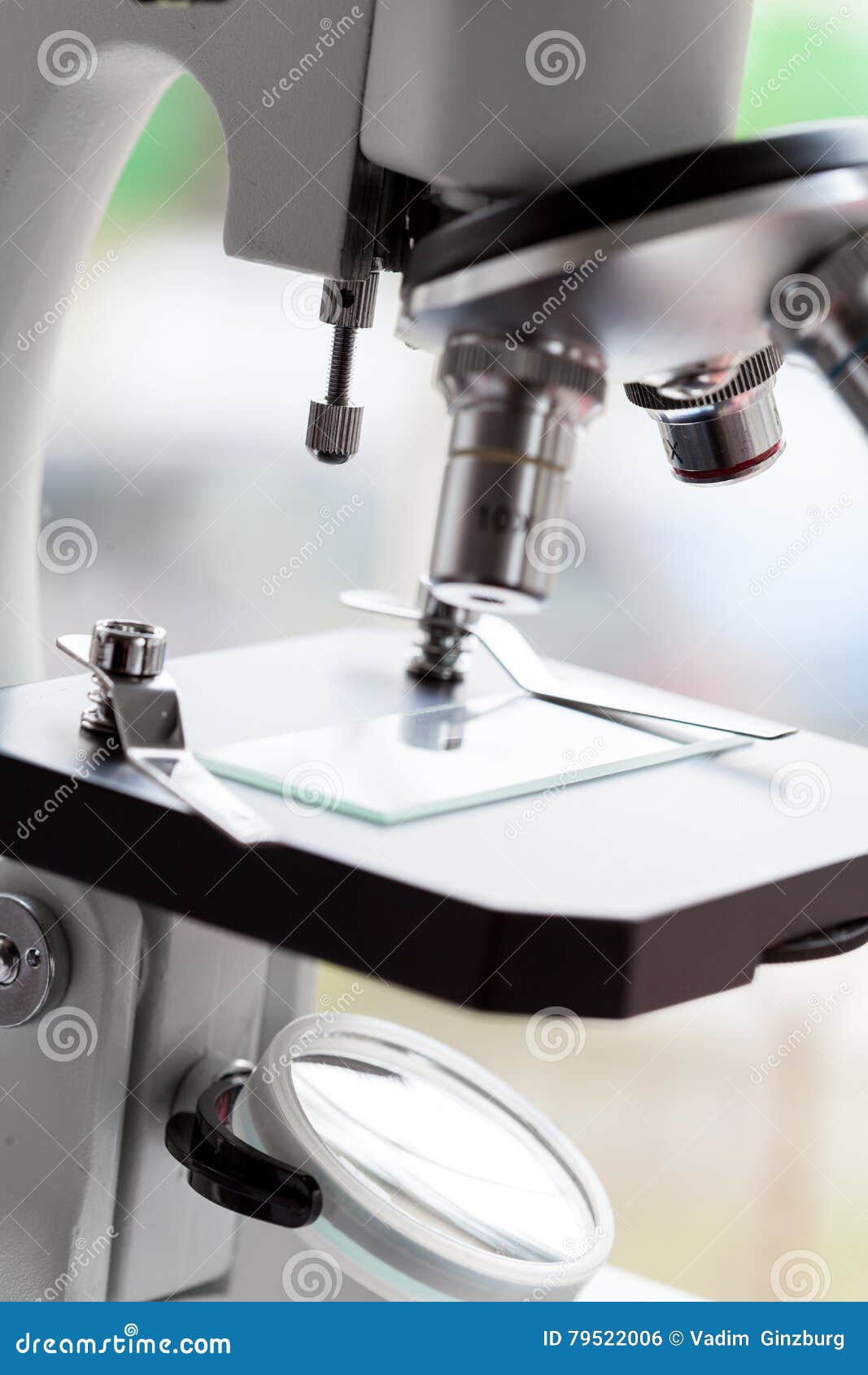 Close Up Macro Microscope in the Laboratory Stock Photo - Image of ...
