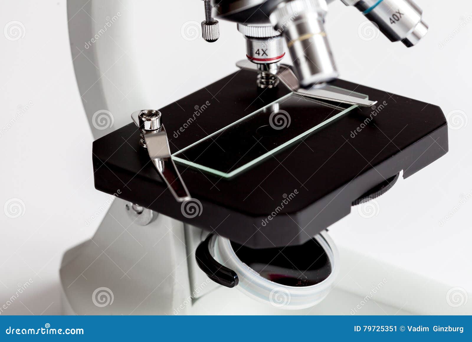 Close Up Macro Microscope on White Background Stock Image - Image of ...