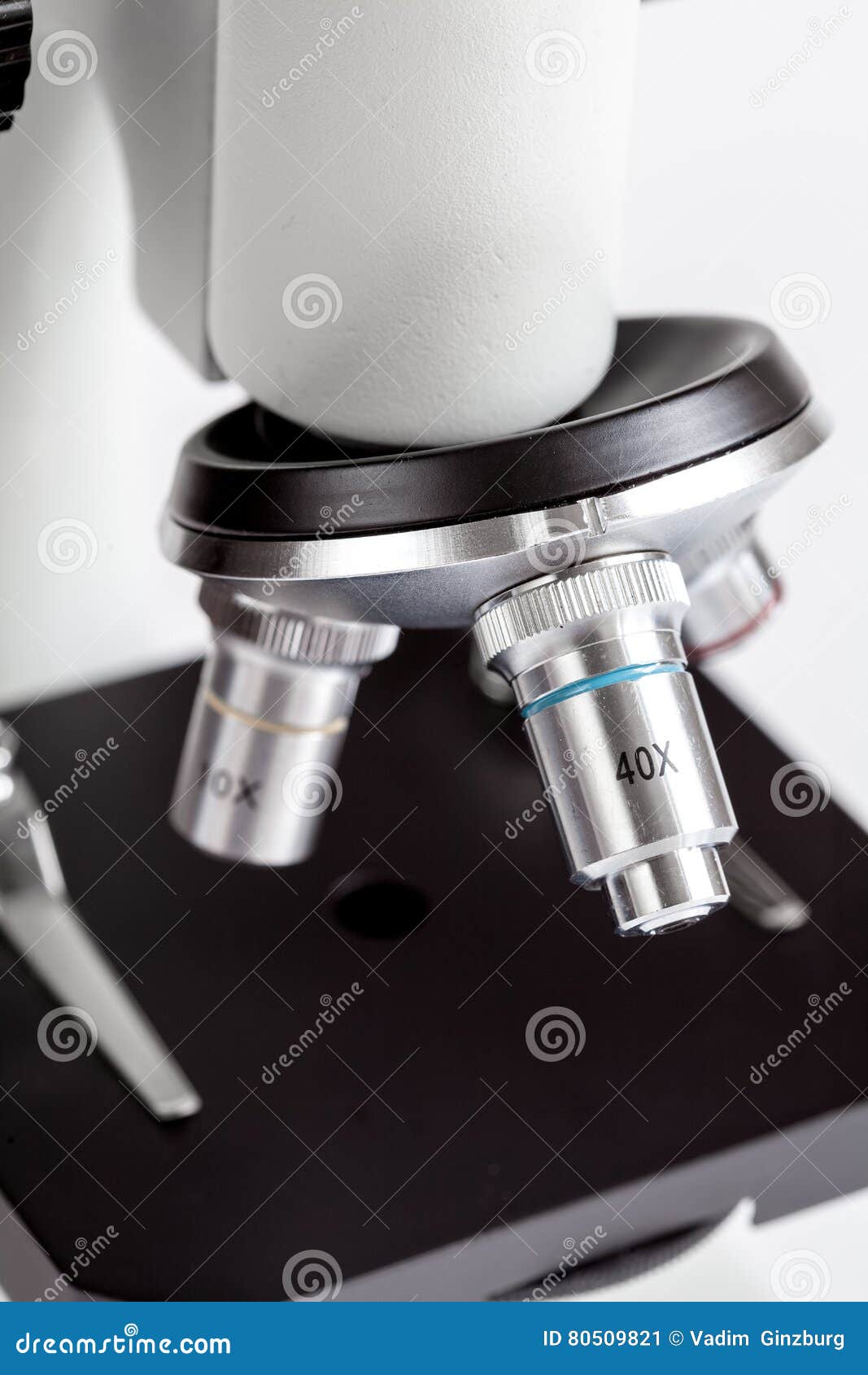 Close Up Macro Microscope on White Background Stock Image - Image of ...