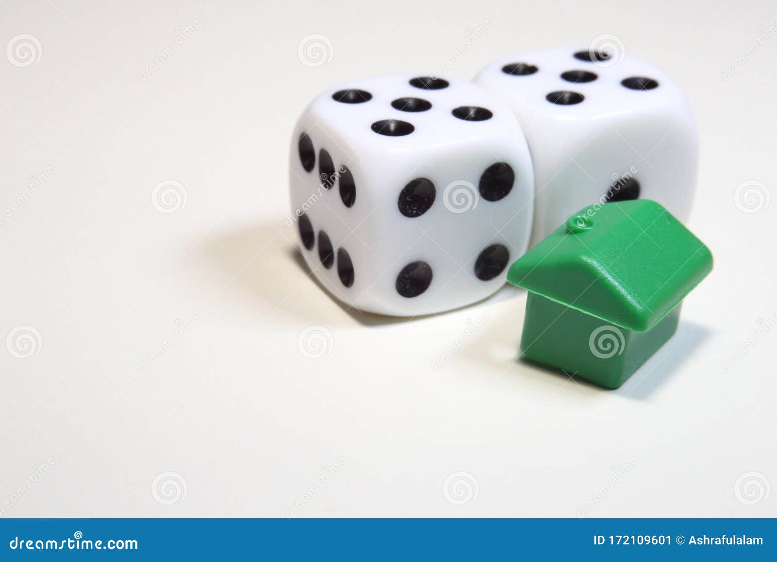 Monopoly Games Dice and House Editorial Photo - Image of trading ...
