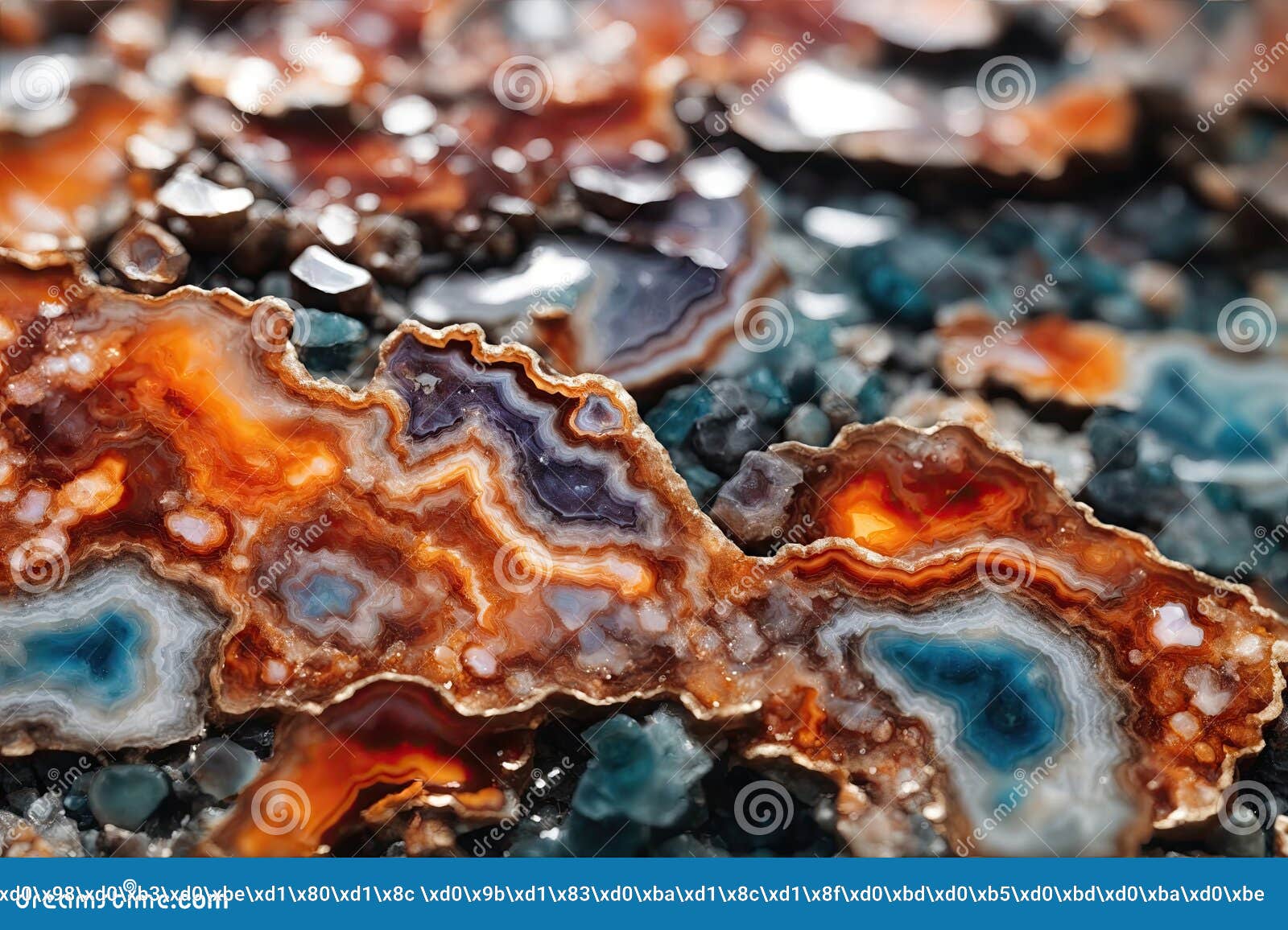 Close Up Macro Photograph of the Agate and Quartz Structural Detail ...
