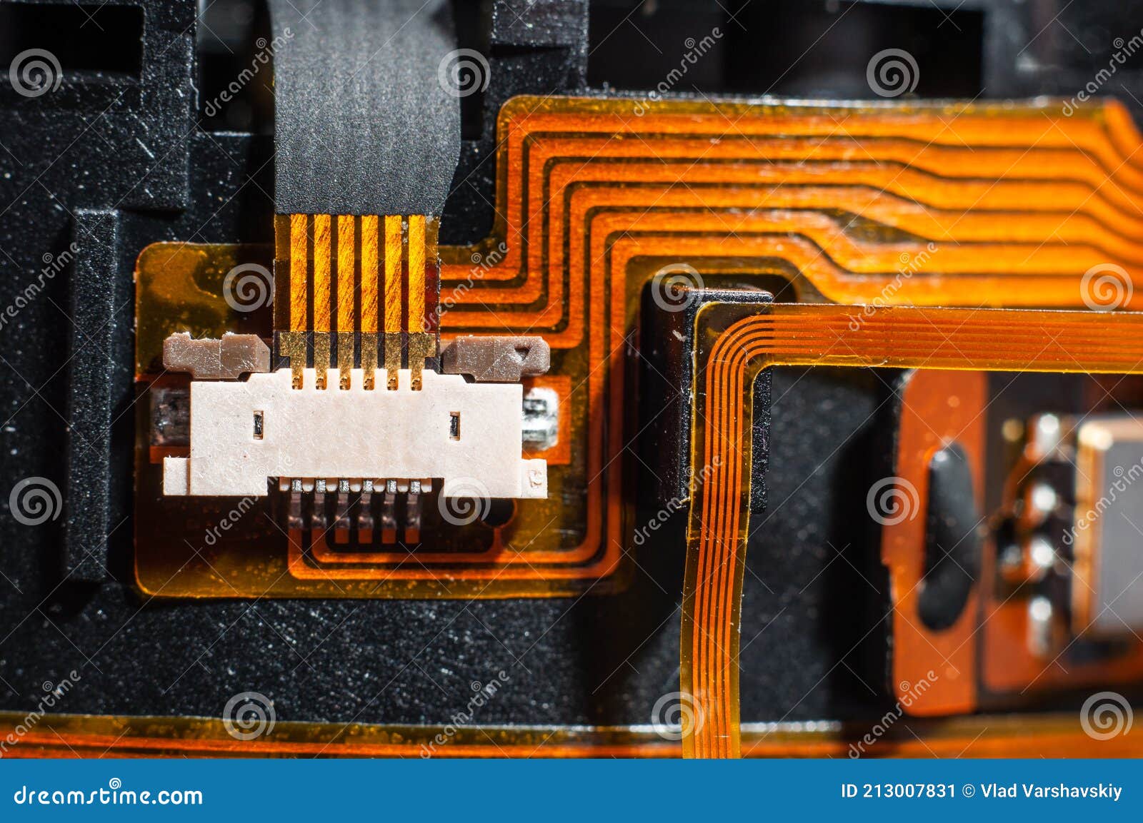 Close-up Macro Shot of Electronic Chip Loop Connection Stock Image ...