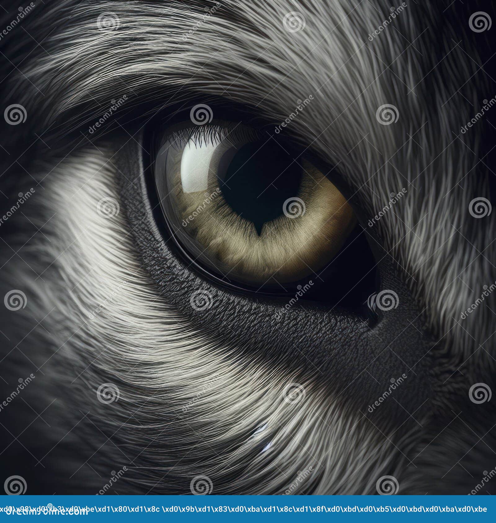 Close Up Macro Shot of a Wolf Eye. Ai Generative Stock Photo - Image of ...