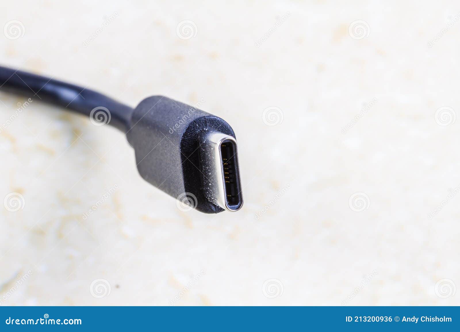 Close Up Macro of USB-C Connector Stock Photo - Image of line, cord ...