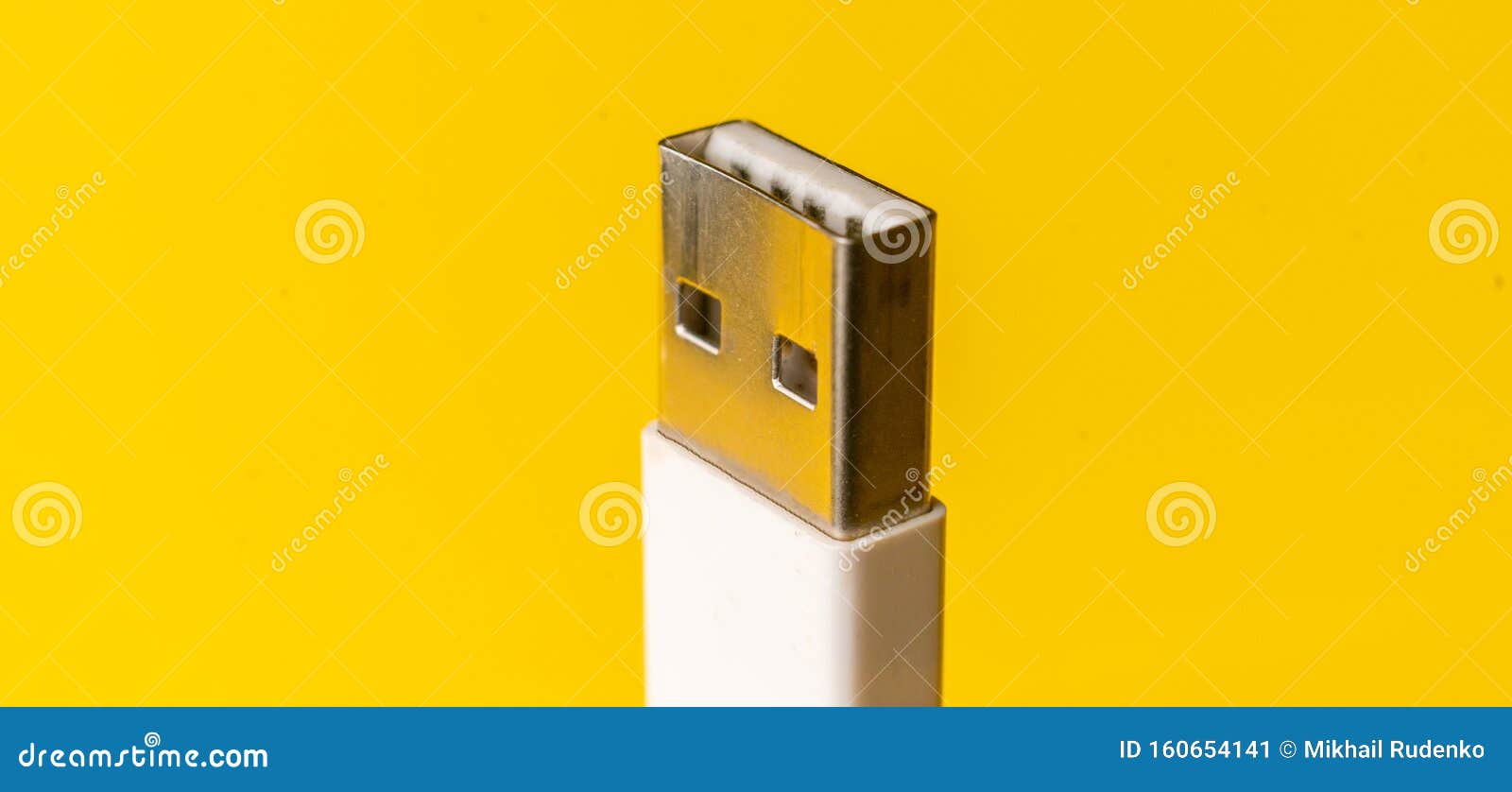 Close Up Macro of a Usb-a Cable Isolate on a Color Background Stock ...