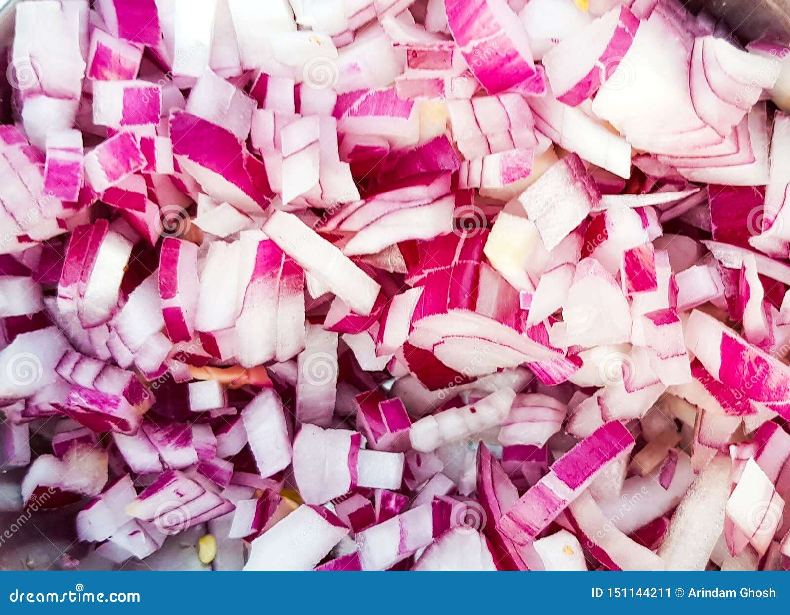 Close Up Macro View of Finely Minced and Chopped Onions Stock Image ...