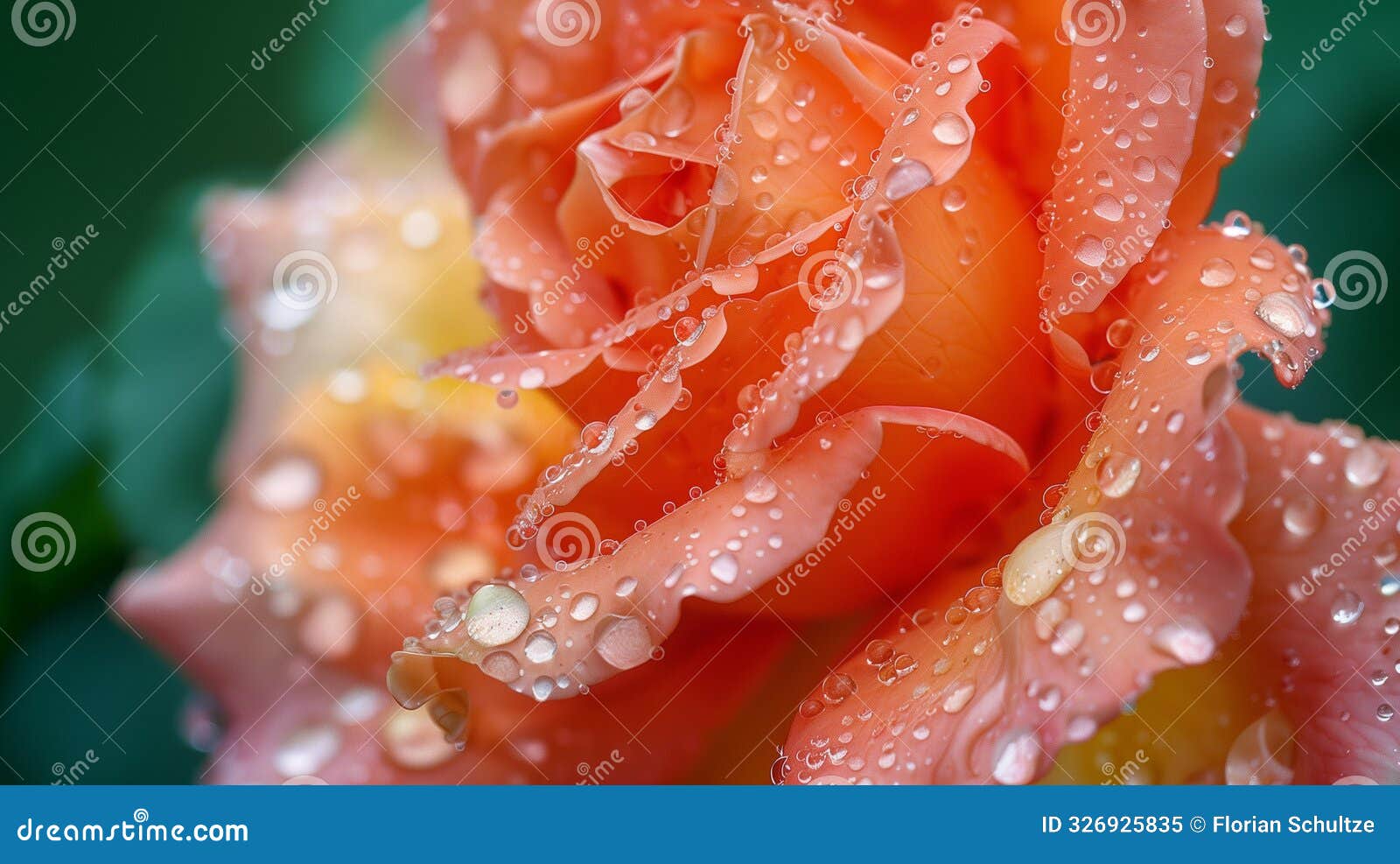 Close-up Of A Magnificent Rose With Dewdrops Royalty-Free Stock ...