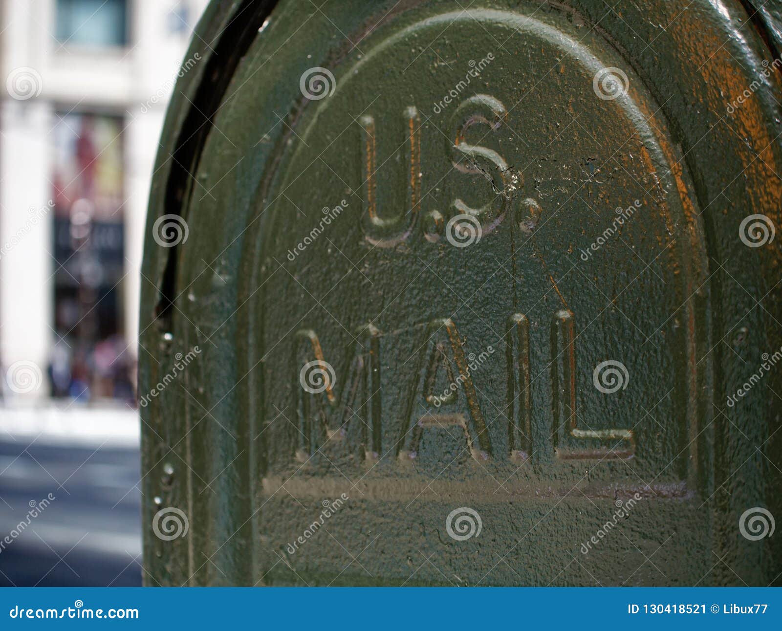 Closeup Mailbox America or USA Stock Image - Image of mail, postage ...