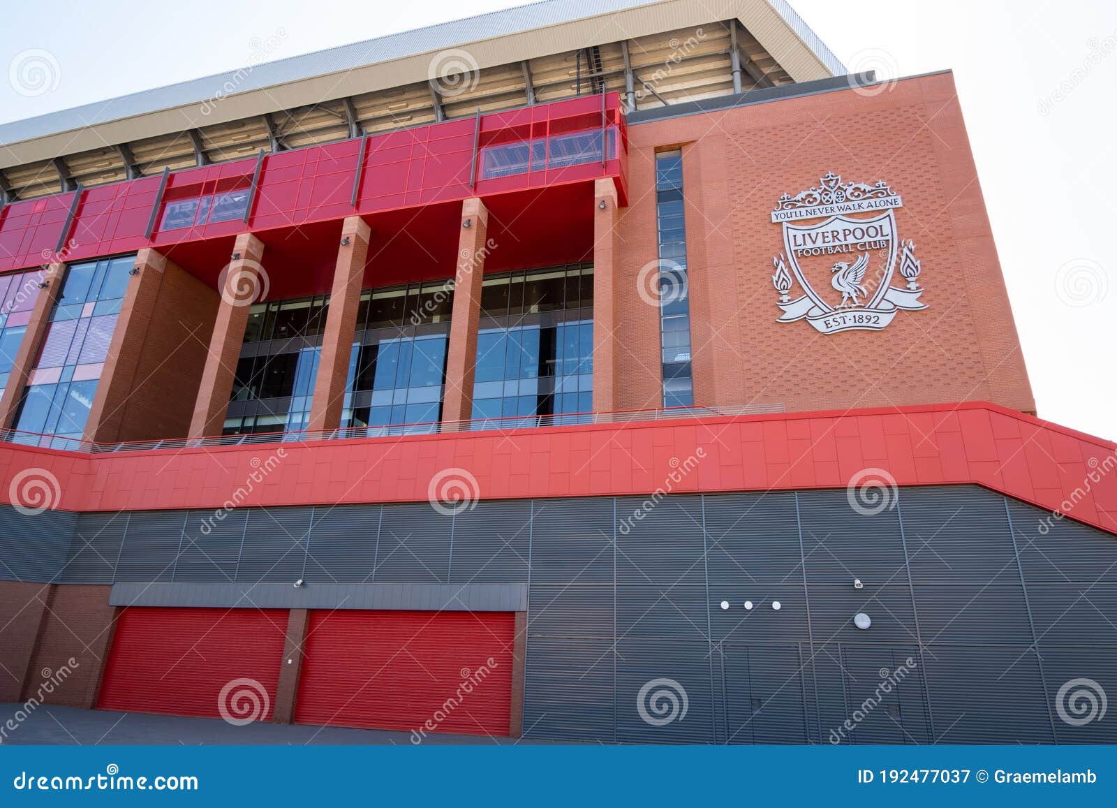 Close Up of the Main Stand Anfield Liverpool May 2020 Editorial ...
