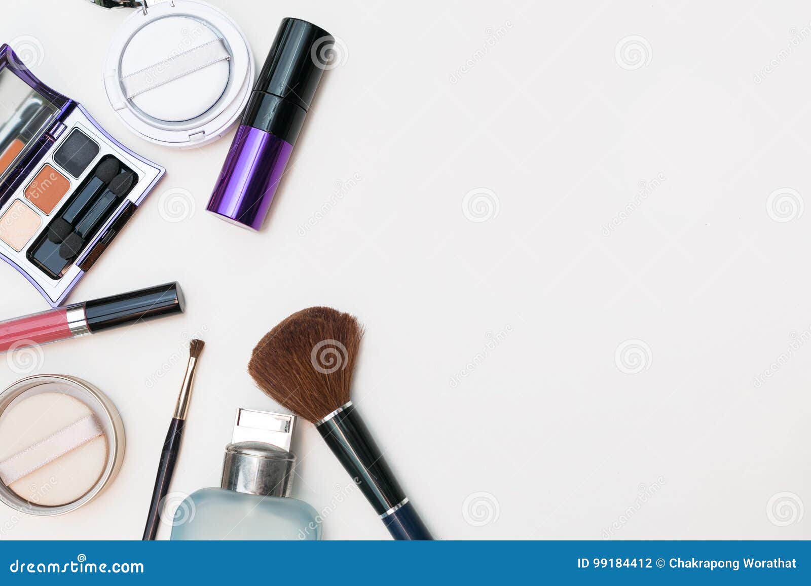 Close Up of Makeup Cosmetic Set Stuff. Stock Photo - Image of artist ...