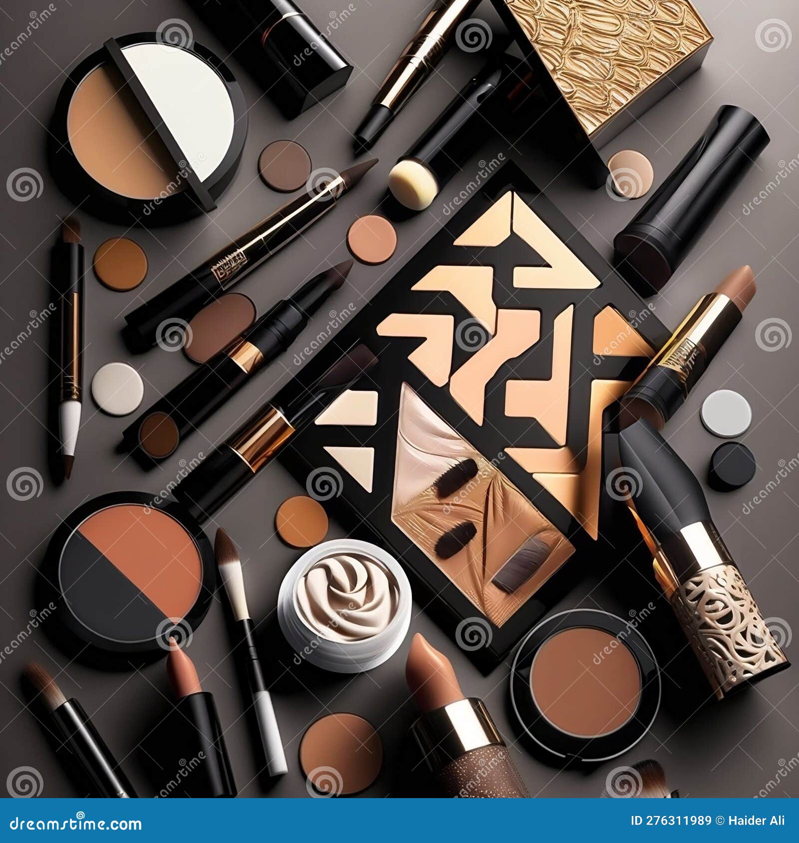 Close-Up Makeup Products for a Flawless Look. Generative AI Stock ...