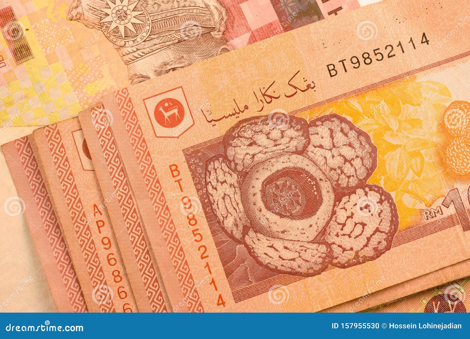 Close Up Malaysia Ringgit Currency Note MYR Stock Photo - Image of ...