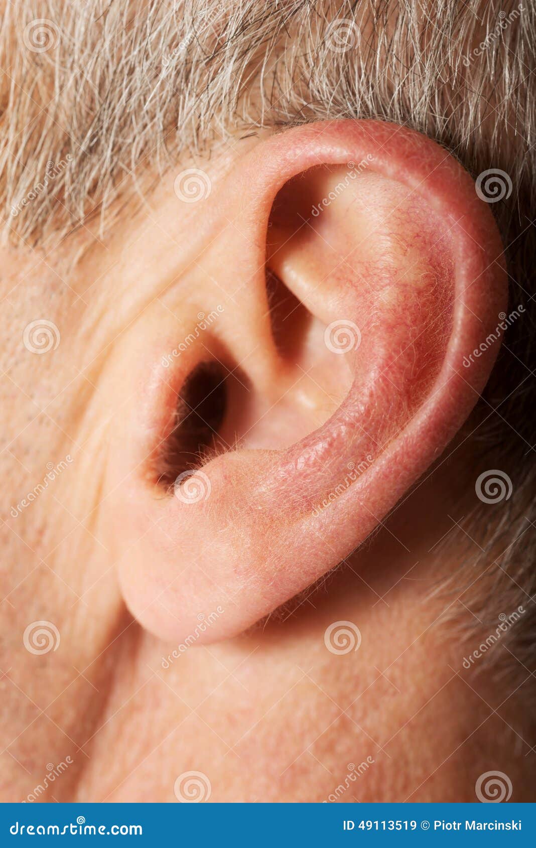 Close up on male ear stock image. Image of anatomy, side - 49113519