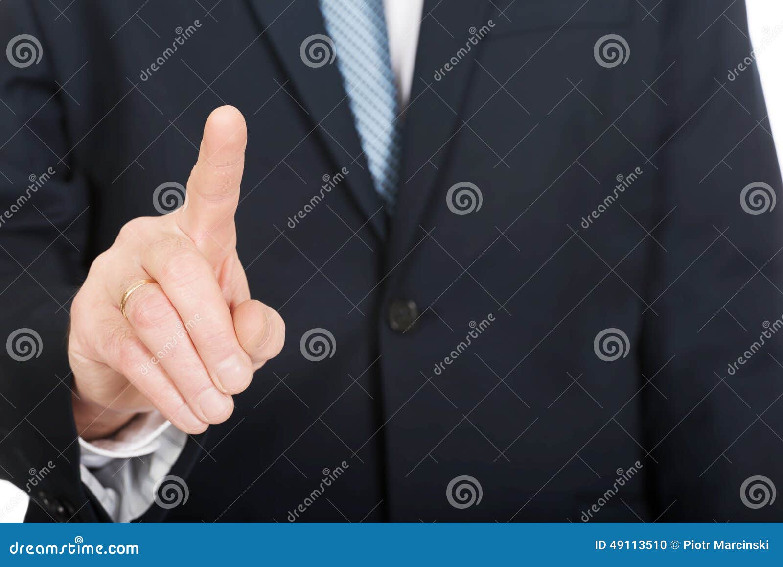 Close Up on Male Finger Pushing Abstract Button Stock Photo - Image of ...