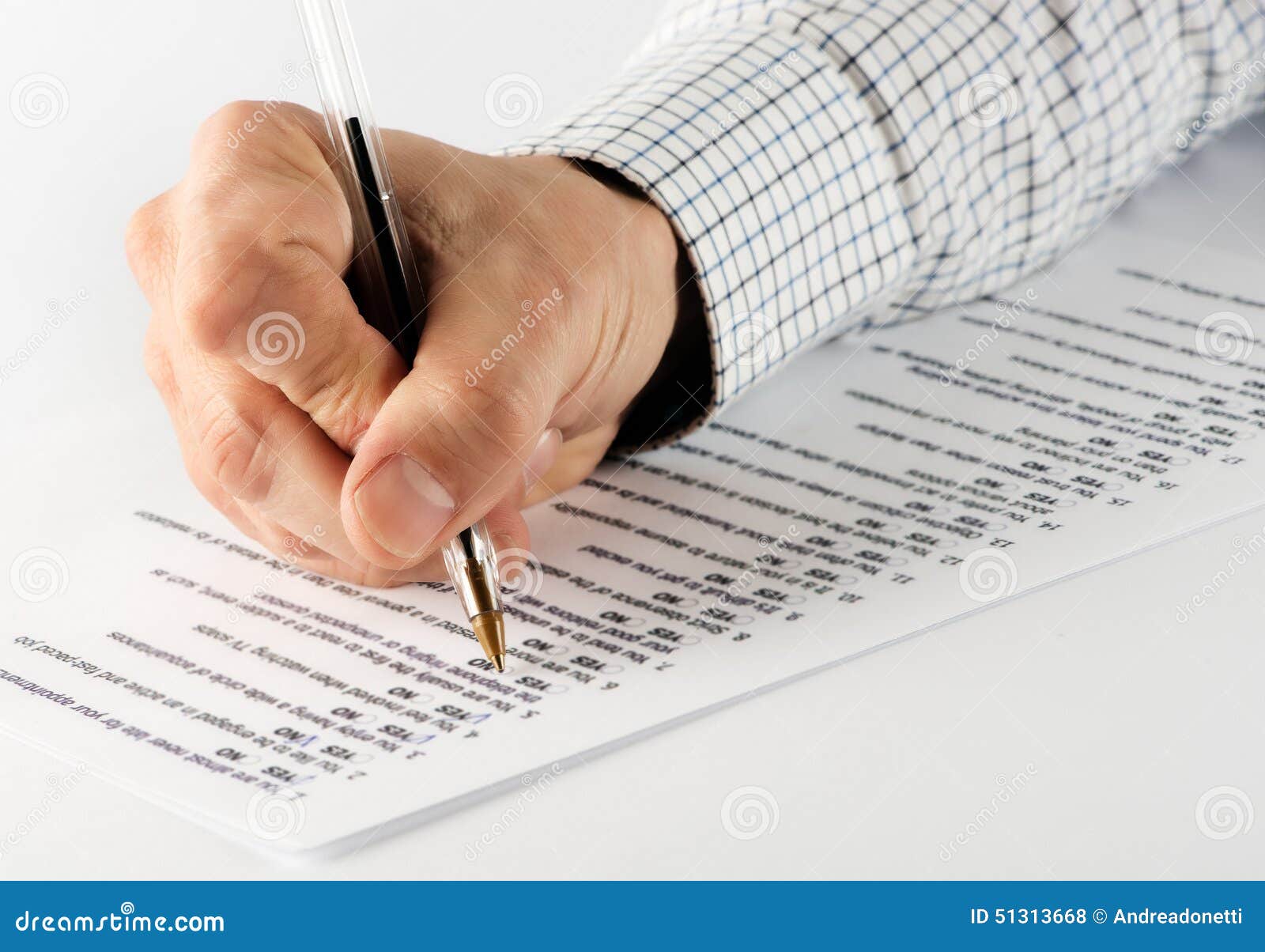 Close Up of Male Hand Taking Test Stock Photo - Image of checking ...